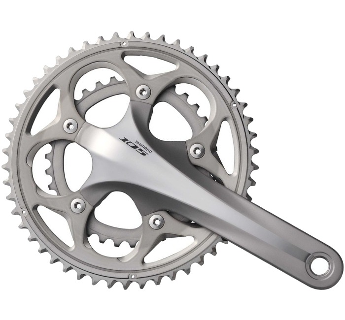 Mechanizm korbowy Shimano 105 FC-5750 srebrny - 50x34 175mm - Rowertour.com