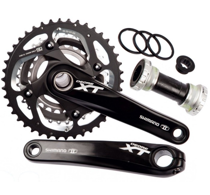 Mechanizm korbowy Shimano Deore XT FC-M780 czarny - 42x32x24 170mm - Rowertour.com