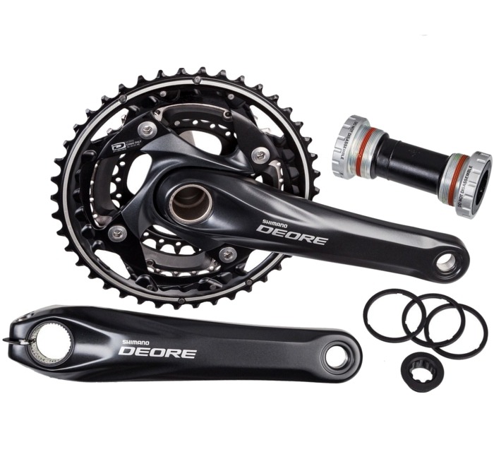 Mechanizm korbowy Shimano Deore FC-M610 czarny - 42x32x24 175mm - Rowertour.com