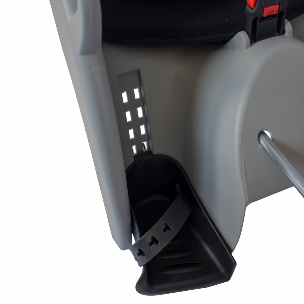 Fotelik rowerowy Hamax Kiss szaro-czarny + adapter na ramę - Rowertour.com