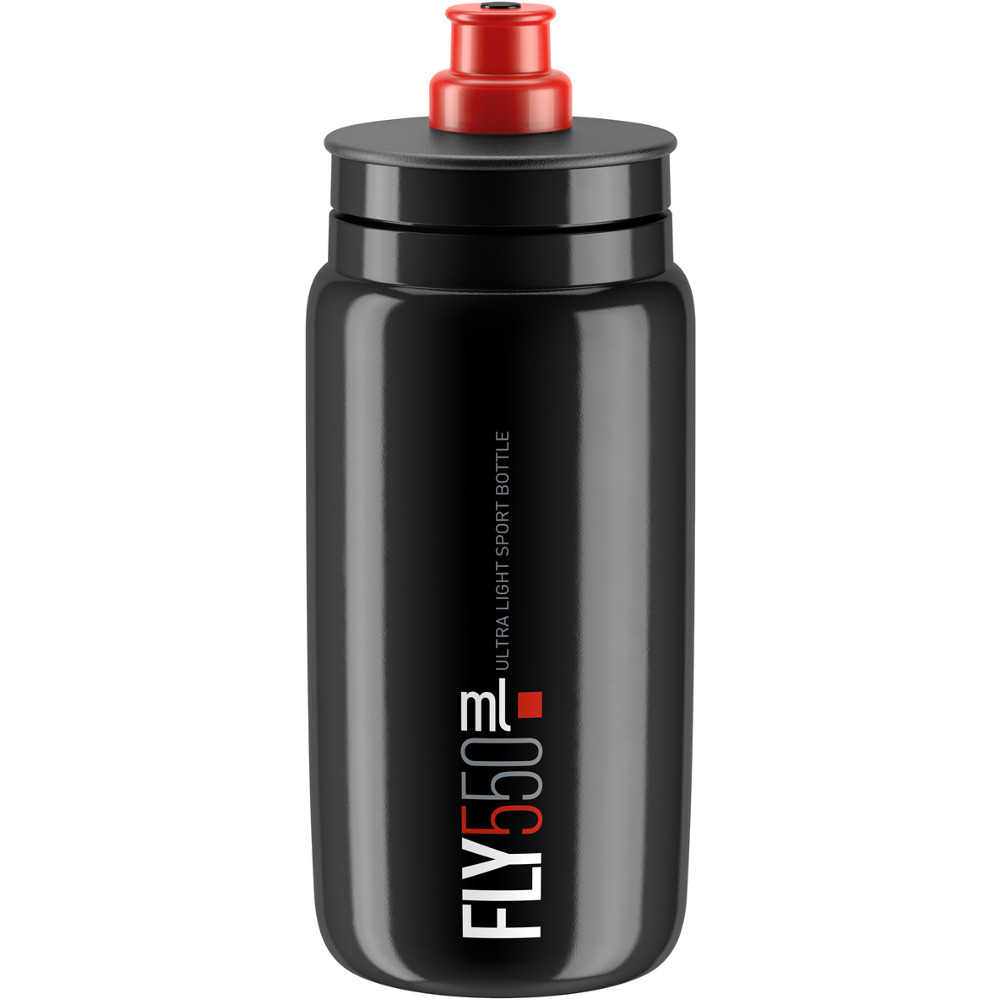 Elite Fly Bidon czarno czerwony - 550ml - Rowertour.com