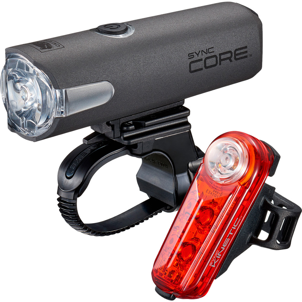 Zestaw lampek rowerowych Cateye Sync Core & Sync Kinetic - Rowertour.com