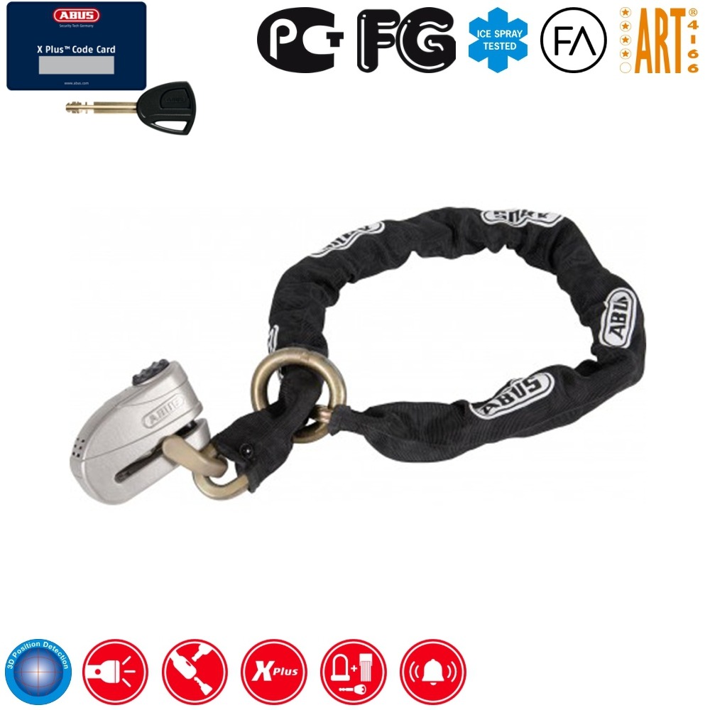 Blokada tarczy hamulcowej z łańcuchem Abus Granit Detecto XPlus 8008 12KS Black Loop | Rowertour.com