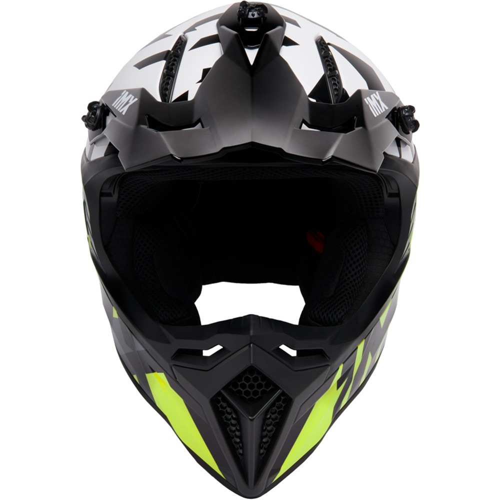 Kask cross IMX FMX-02 biało-żółty - Rowertour.com