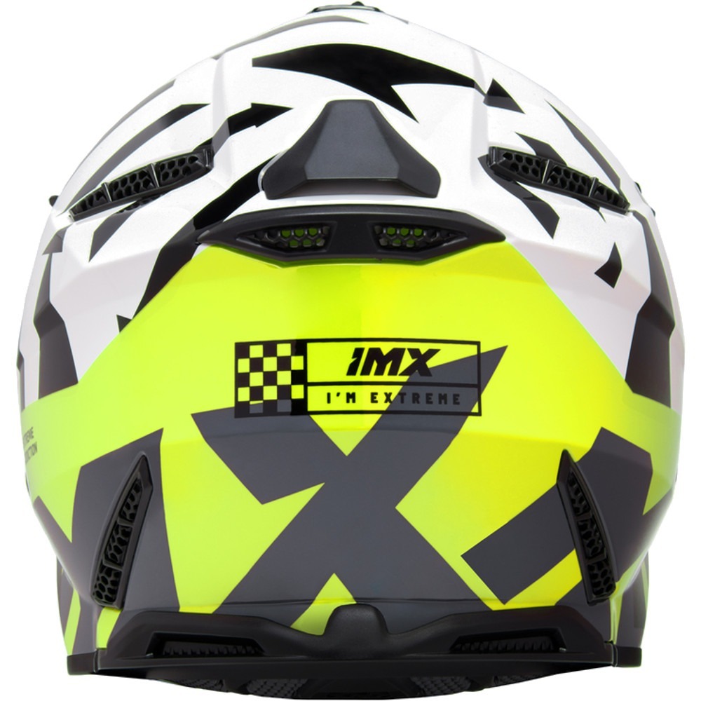 Kask cross IMX FMX-02 biało-żółty - Rowertour.com