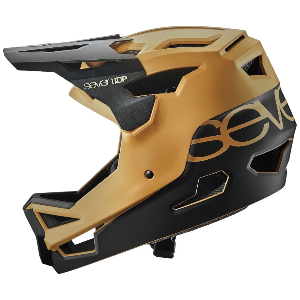 Kask rowerowy Fullface 7iDP Project 23 ABS czarno-złoty | Rowertour.com