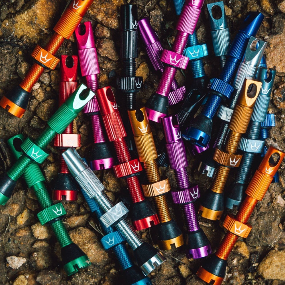 Zestaw wentyli Peatys x Chris King tubeless fioletowe - 60 mm - Rowertour.com