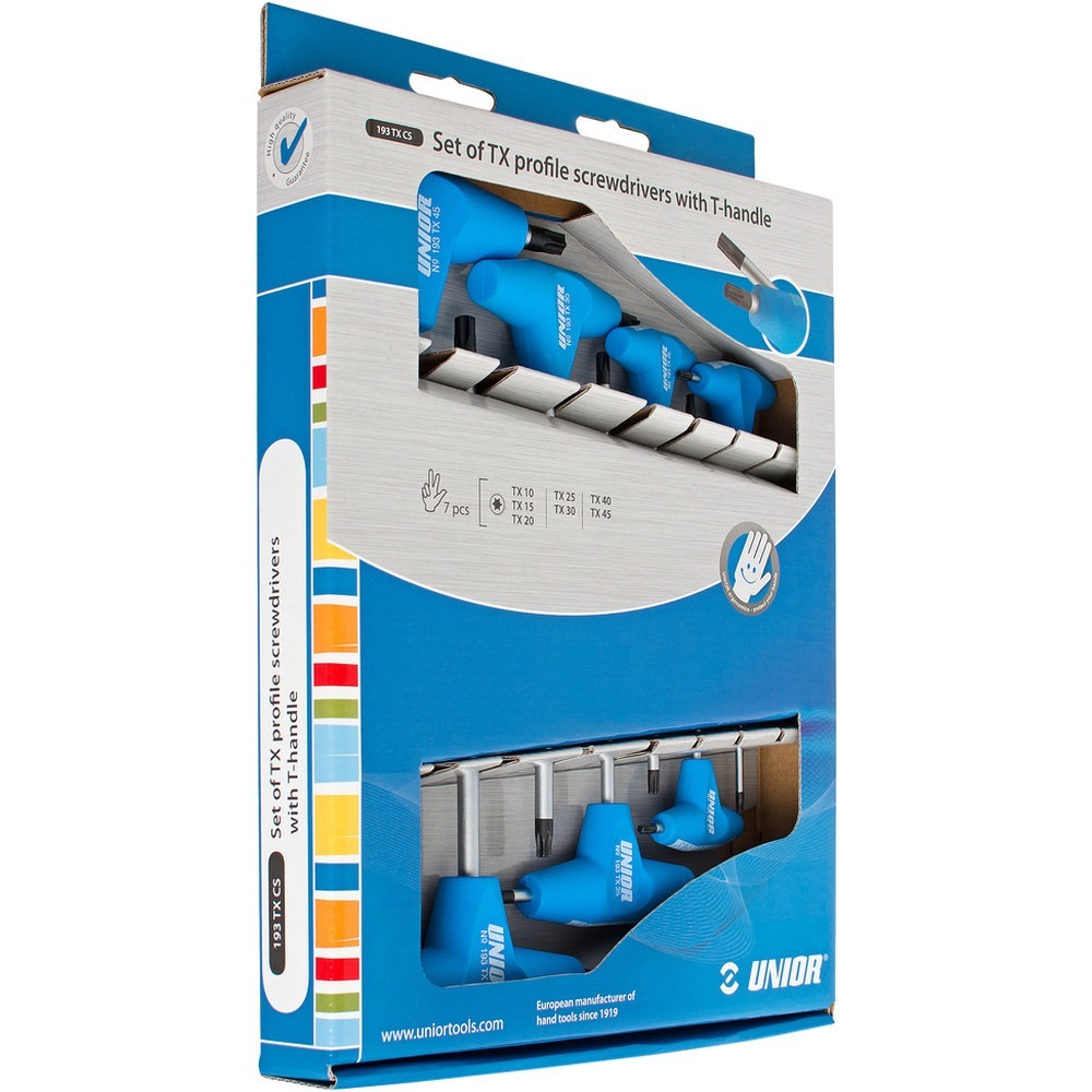 Zestaw kluczy torx Unior 193TXCS - TX10-TX45 - Rowertour.com