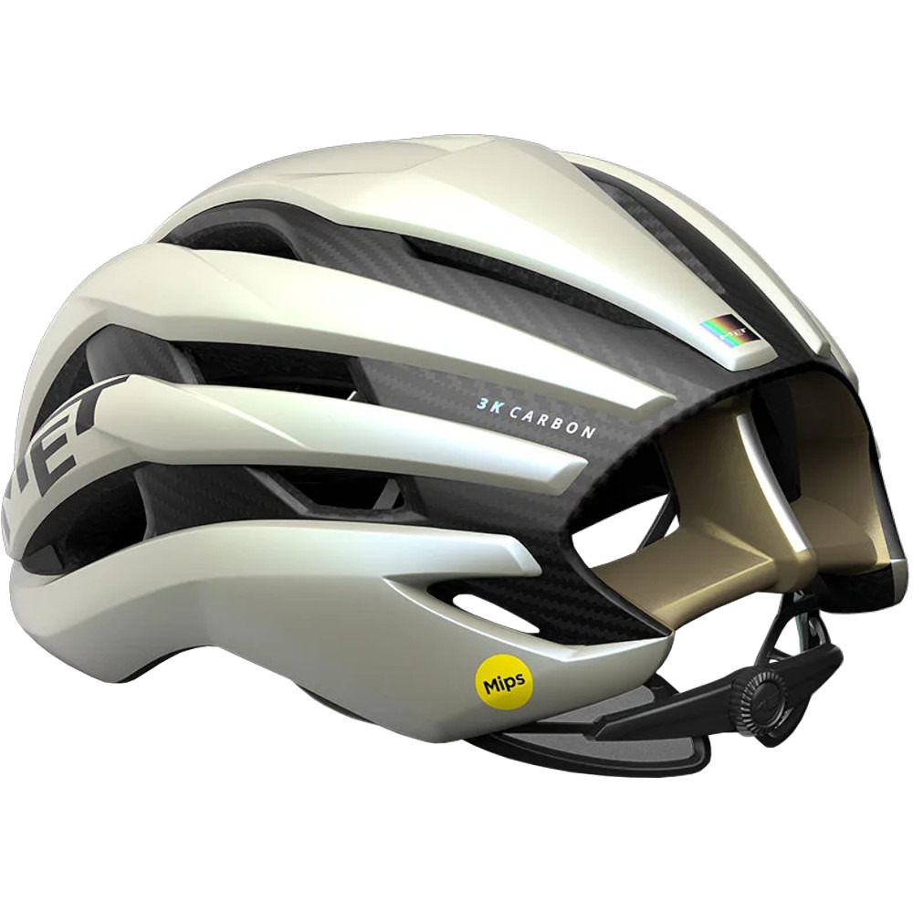Kask rowerowy MET Trenta 3K Carbon MIPS vanilla ice gold - L ...