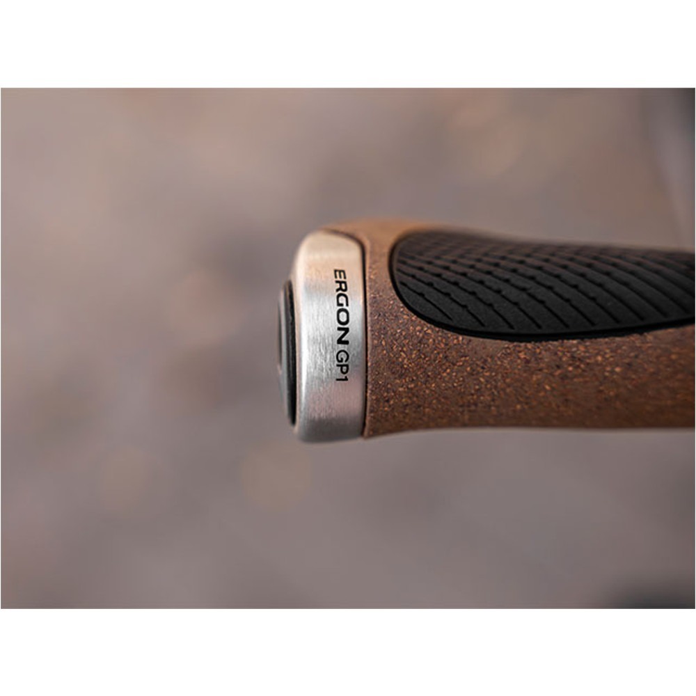 Gripy Ergon GP1 Evo BioKork brązowo-czarne - S - Rowertour.com
