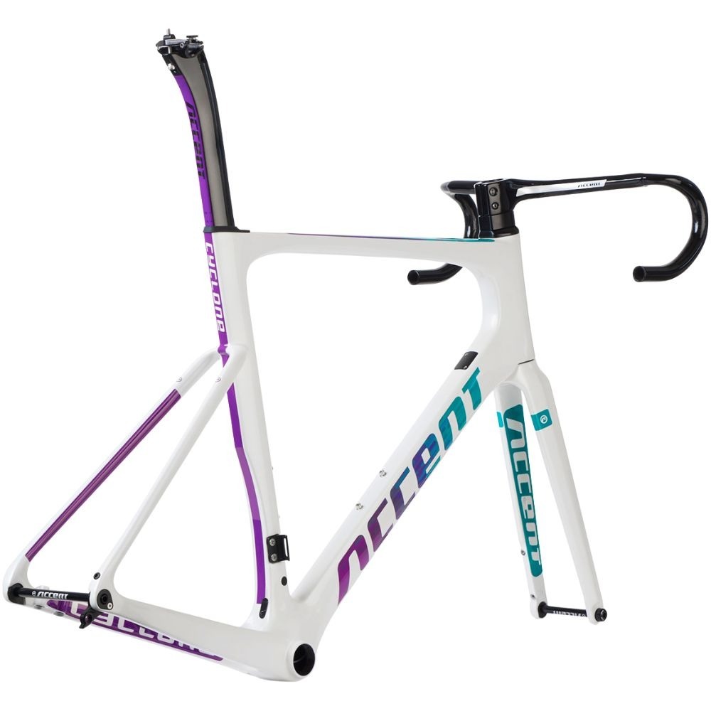 Rama szosowa Accent Cyclone Disc Carbon biała | Rowertour.com
