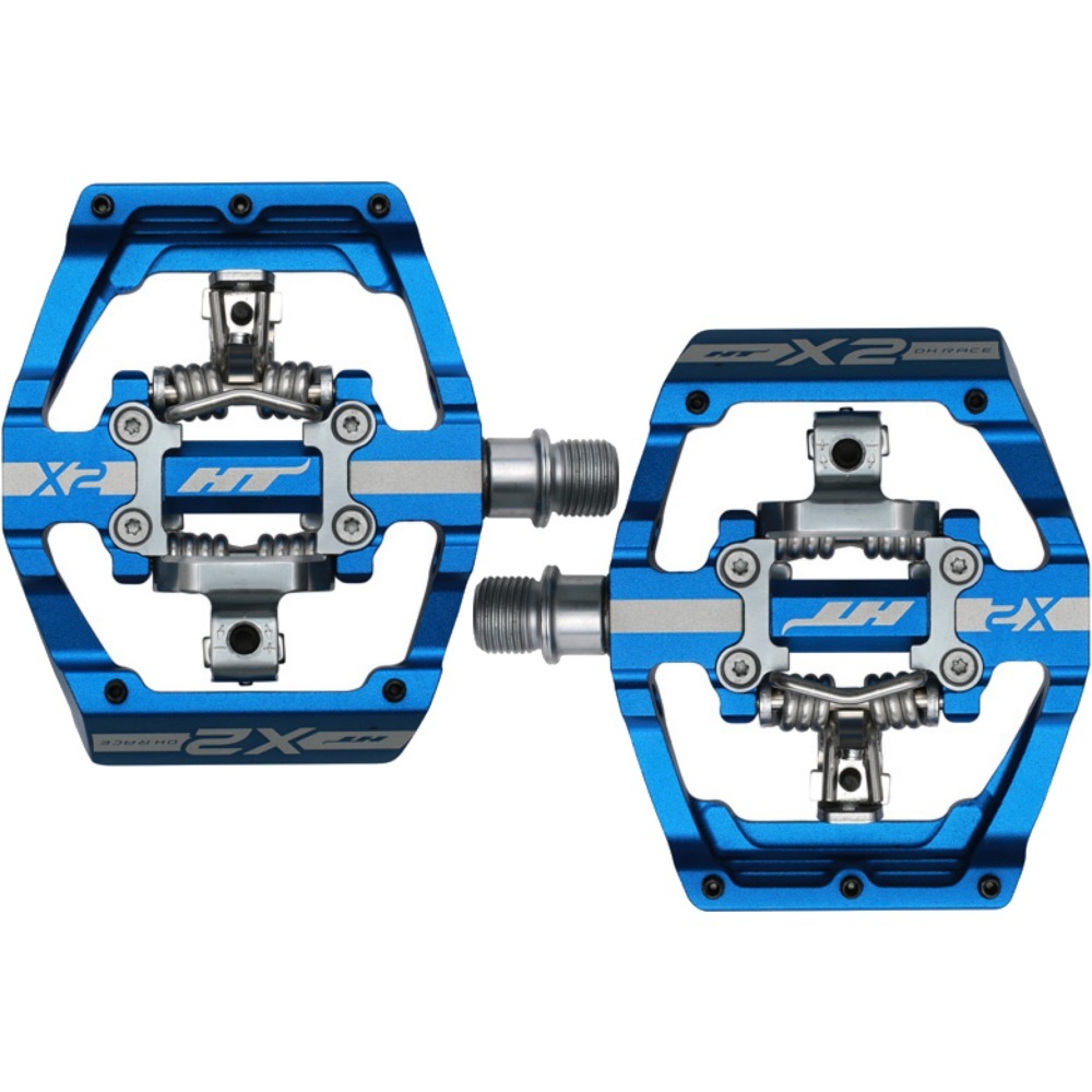 Pedały rowerowe HT X2 niebieskie - Rowertour.com