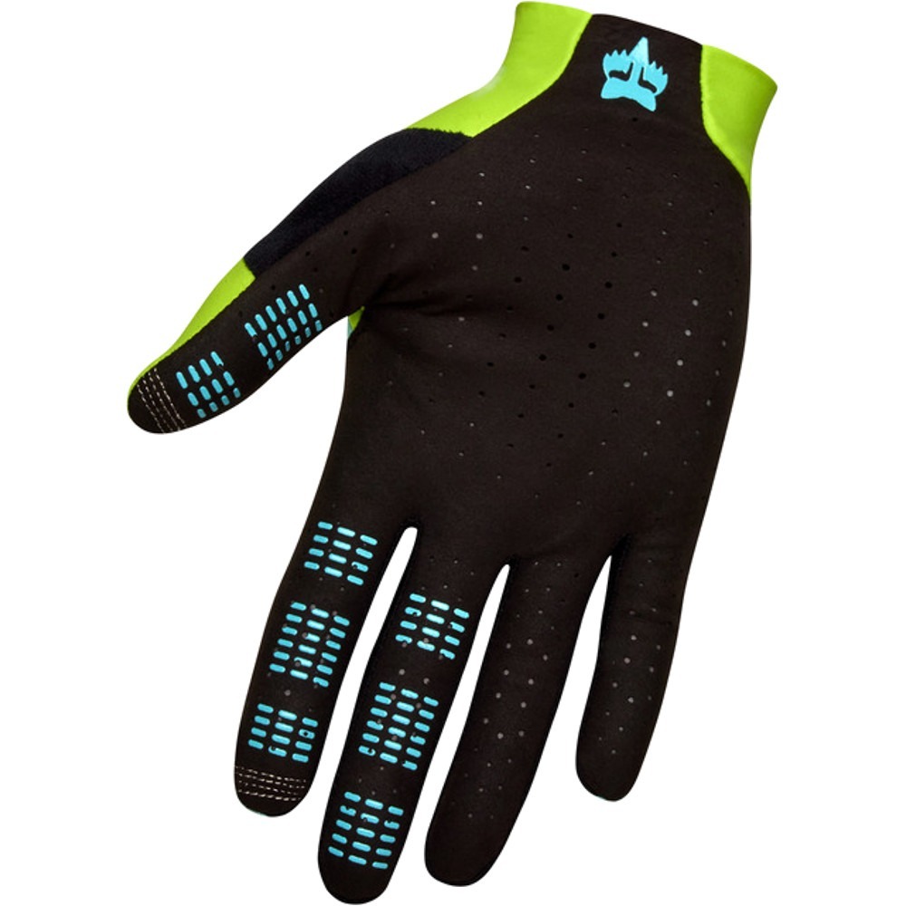 Rękawiczki długie Fox Flexair Elevated Future błękitno-zielone - Rowertour.com